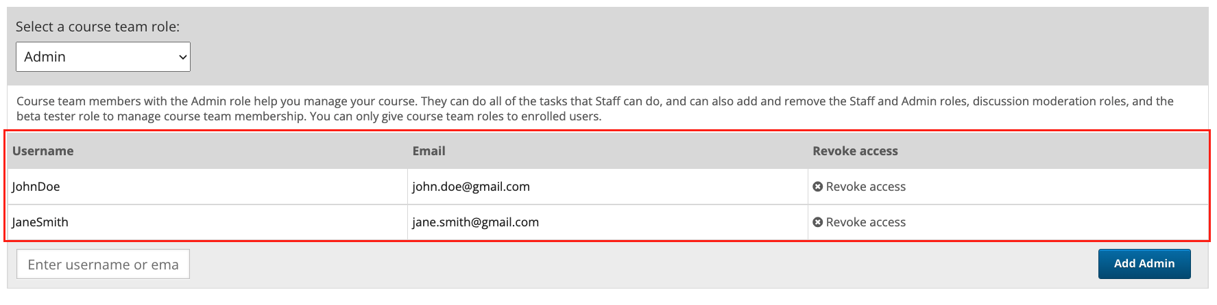 How do I enroll instructor/admin support for a course ...